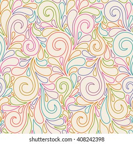 Vector Floral Seamless Pattern Swirl Shapes Stock Vector (Royalty Free ...