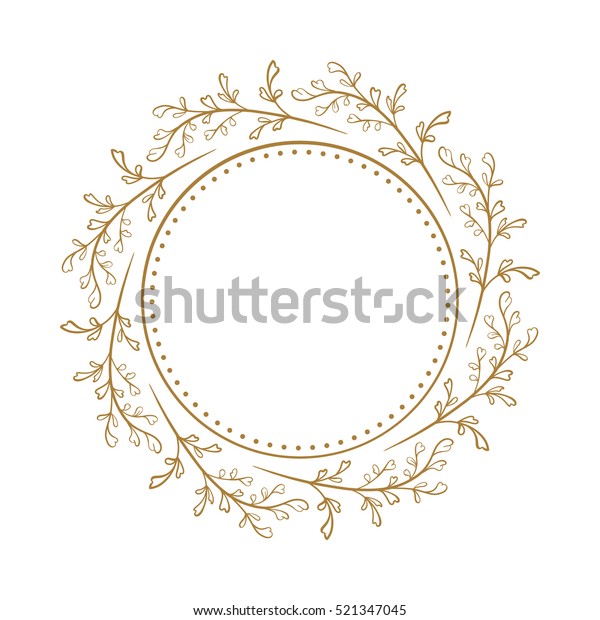Vector Floral Vintage Frame On White Stock Vector Royalty Free 521347045 Shutterstock