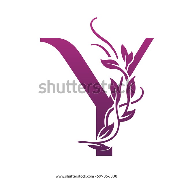Vector Flourish Purple Letter Y Logo Stock Vector (Royalty Free ...