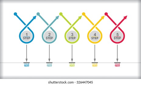 Vector Flow Chart Template Color Arrows Stock Vector (Royalty Free ...