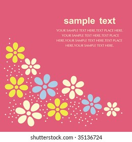 Vector Flower Card Design Stock Vector (Royalty Free) 35136724