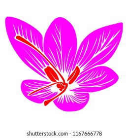 Vector Flower Pink Stock Vector (Royalty Free) 1167666778 | Shutterstock