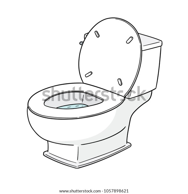 Vector Flush Toilet Stock Vector (Royalty Free) 1057898621