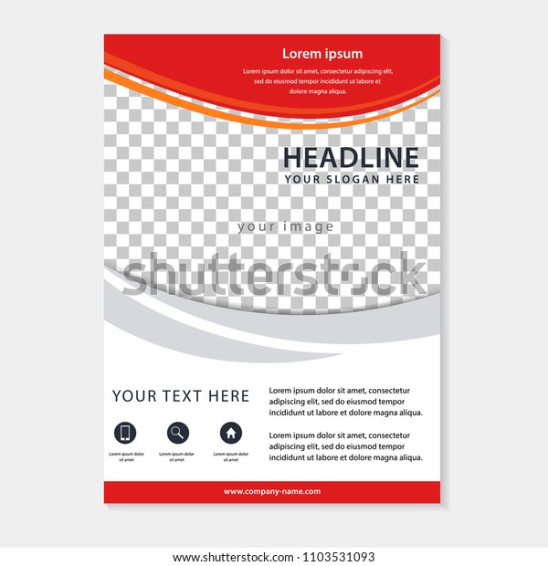 Vector Flyer Template Design Front Page 스톡 벡터(로열티 프리) 1103531093 ...
