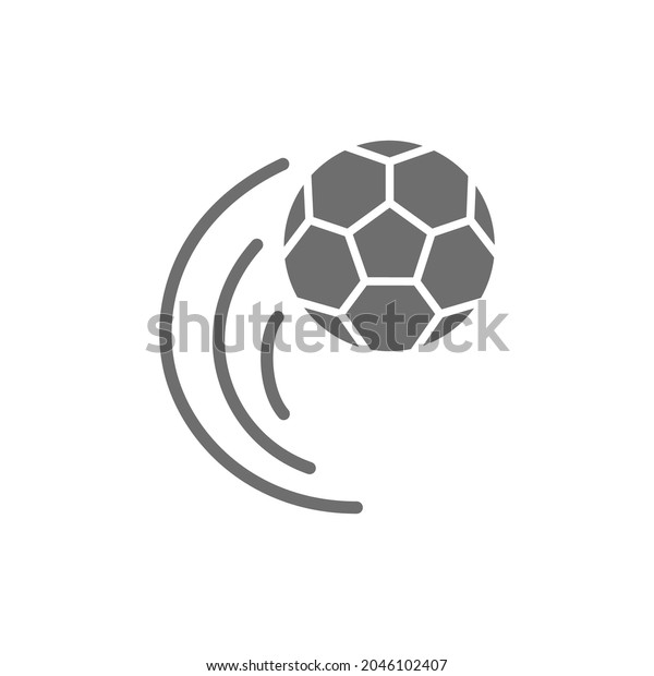 Vector Flying Soccer Ball Grey Icon Stock Vector (Royalty Free ...