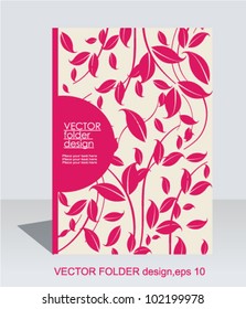 Vector Folder Design On Floral Background Stock Vector (Royalty Free ...