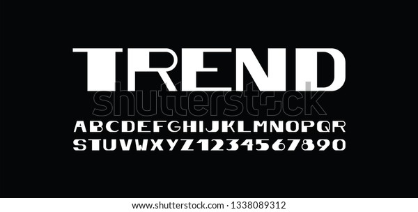 Vector Font Alphabet Wide Letter Stock Vector (Royalty Free) 1338089312 ...