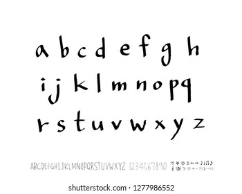 Vector Fonts Handwritten Calligraphy Stock Vector (Royalty Free ...