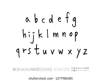 Minimalist Alphabet Lower Case Letters Font Stock Vector (Royalty Free ...