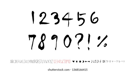 Numbers Handwritten Numbers Vector Stock Vector (royalty Free