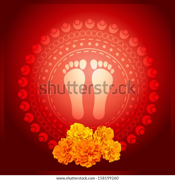 Vector Foot Print God Illustration Stock Vector (Royalty Free ...