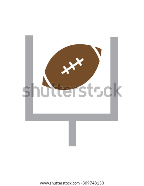 Vector Football Field Goal Post Icon Stock Vector (Royalty Free) 309748130