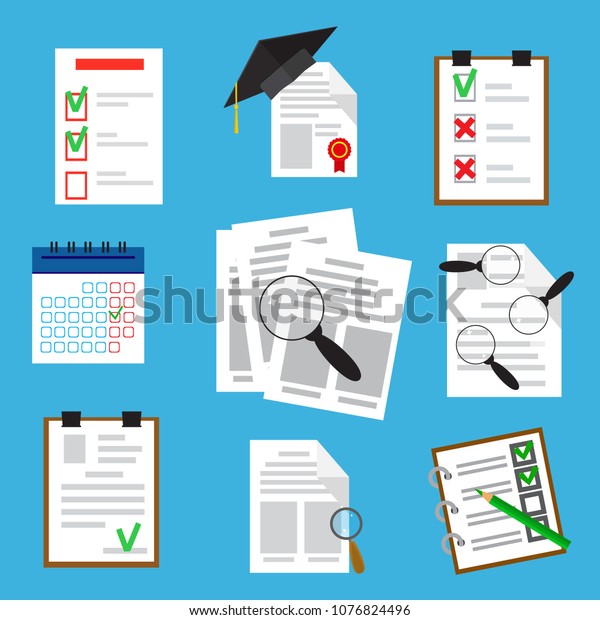 Vector Form Questionnaires Icons Set Isolated Stock Vector (Royalty ...