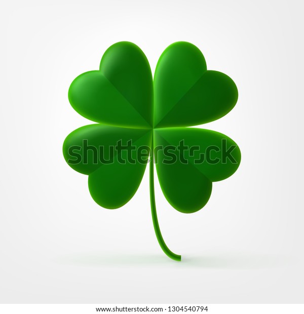Vector Fourleaf Clover Trefoil Happy Four: เวกเตอร์สต็อก (ปลอดค่า ...