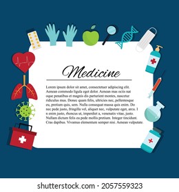 Vector Frame Medical Items Stock Vector (Royalty Free) 2057559323 ...