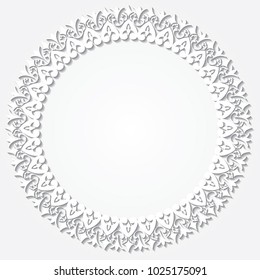 Vector Frame Paper Cut Style Made Stock Vector (Royalty Free ...