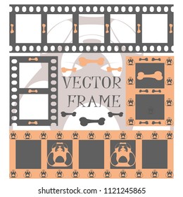 Vector Frame Set Dogs Photo Design Stock Vector (Royalty Free ...