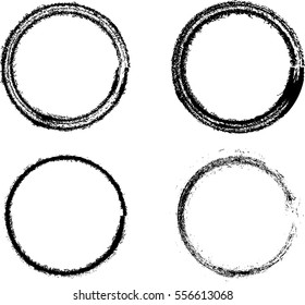 Vector Frames Circle Label Image Distress Stock Vector (Royalty Free ...