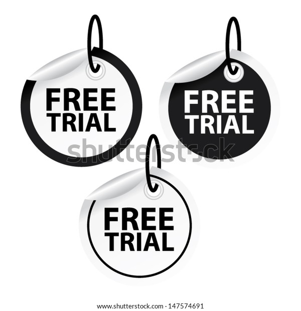 Vector Free Trial Labels Stickers Stock Vector (Royalty Free) 147574691 ...