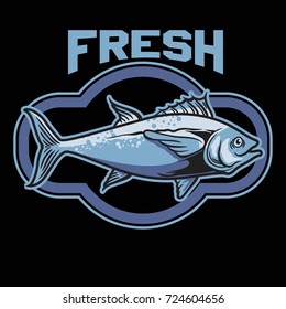Vector Fresh Fish Market Logo Your Stock Vector (Royalty Free ...