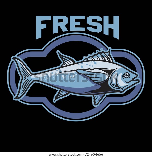 Vector Fresh Fish Market Logo Your Stock Vector (Royalty Free ...