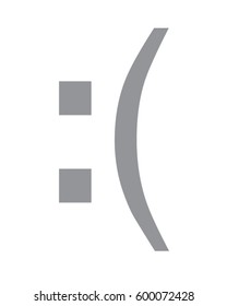 Vector Frown Emoticon: vector de stock (libre de regalías) 600072428 ...