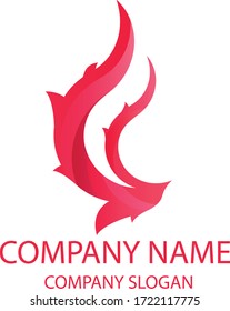 Vector Fuchsia Logo Isolated On White Stock Vector (Royalty Free ...