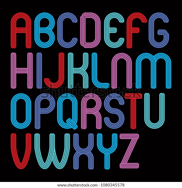 Vector Funky Capital Alphabet Letters Collection Stock Vector (Royalty ...