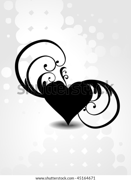 Vector Funky Heart Design Art Stock Vector (Royalty Free) 45164671