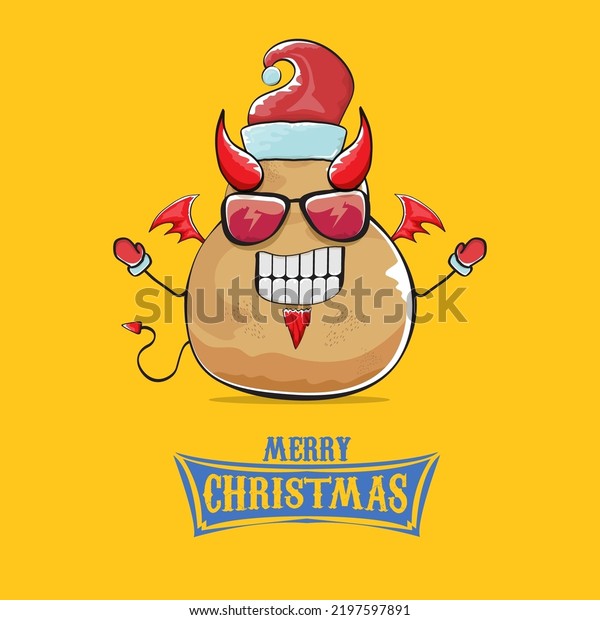 Vector Funny Cartoon Cute Demon Potato Stock Vector (Royalty Free ...