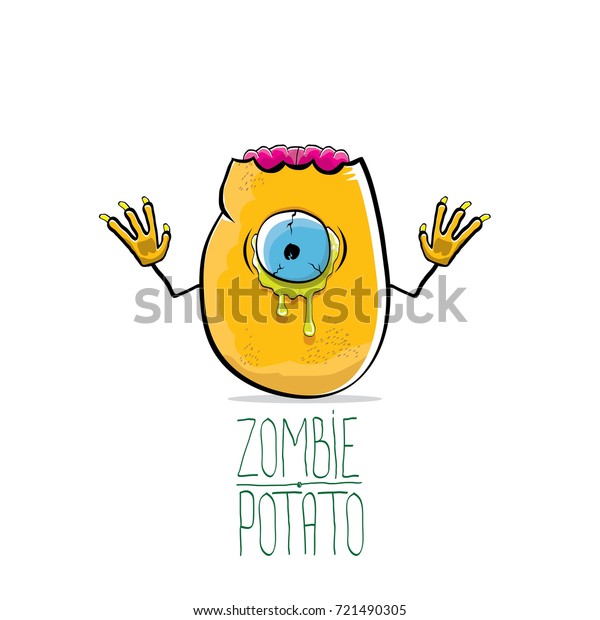 Vector Funny Cartoon Cute Orange Zombie Stock Vector (Royalty Free ...