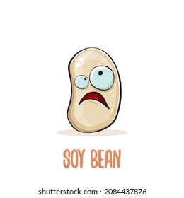 Vector Funny Cartoon Cute Soybean Character Stock Vector (Royalty Free ...