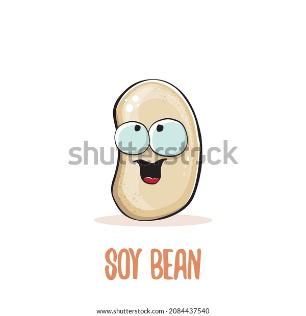 Vector Funny Cartoon Cute Soybean Character Stock Vector (Royalty Free ...