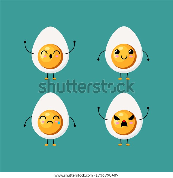 Vector Funny Cartoon Egg Vector Illustration Stock Vector (Royalty Free ...