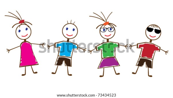 Vector Funny Cartoon People Stock Vector (Royalty Free) 73434523 ...