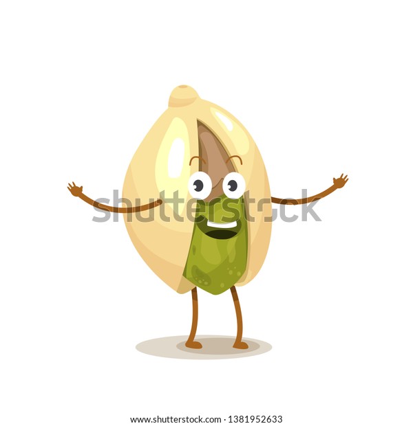 Vector Funny Character Funny Pistachio Stock Vector (Royalty Free ...