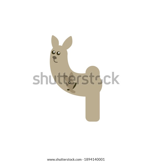 Vector Funny Figure Four Form Brown Stock Vector (Royalty Free ...
