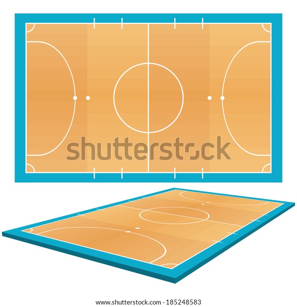 Vector Futsal Field Isolated On White: vetor stock (livre de direitos ...