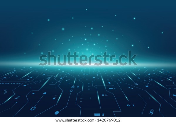 Vector Futuristic Circuit Board Electronic Motherboard Stock Vector ...
