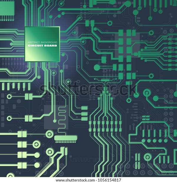 Vector Futuristic Circuit Board Illustration Abstract 스톡 벡터(로열티 프리 ...