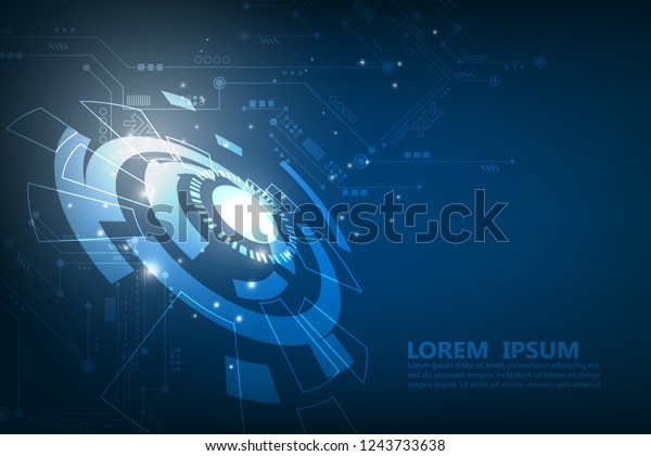 Vector Futuristic Cyber Display Technology Background 스톡 벡터(로열티 프리 ...