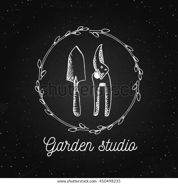 Vector Garden Emblem Logo Design Template Stock Vector (Royalty Free ...