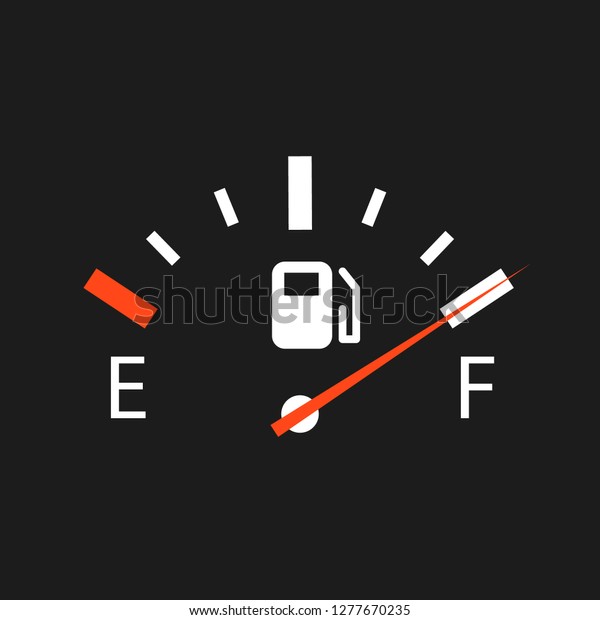 Vector Gas Gauge Icon Arrow On Stock Vector (Royalty Free) 1277670235 ...