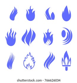 Gas Flame Icon Blue Fire Pictogram Stock Vector (Royalty Free) 1836374914