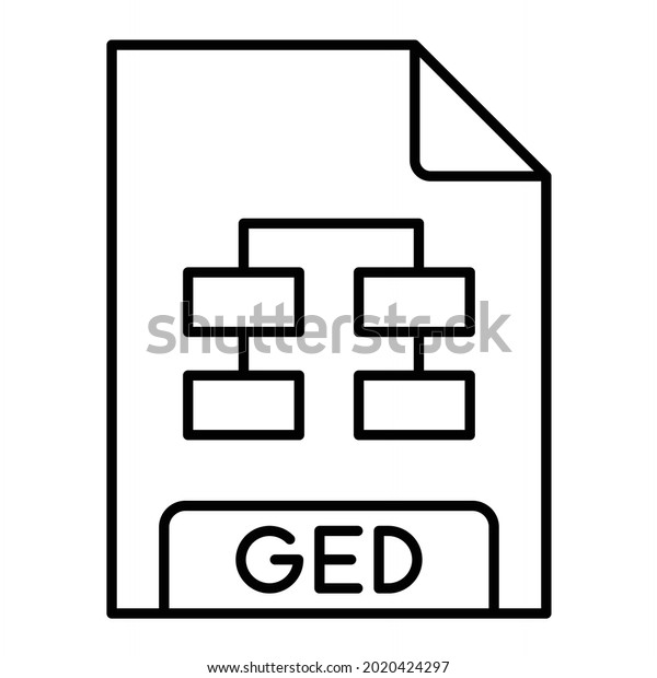 Vector Ged Outline Icon Design Stock Vector (Royalty Free) 2020424297 ...