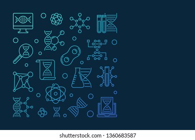 Vector Genetics Blue Square Banner Design Stock Vector (Royalty Free ...