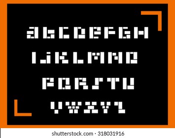 Vector Geometric Font Square Letters Stock Vector (Royalty Free ...