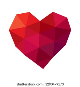 Abstract Geometric Heart Vector Logo Template Stock Vector (Royalty ...