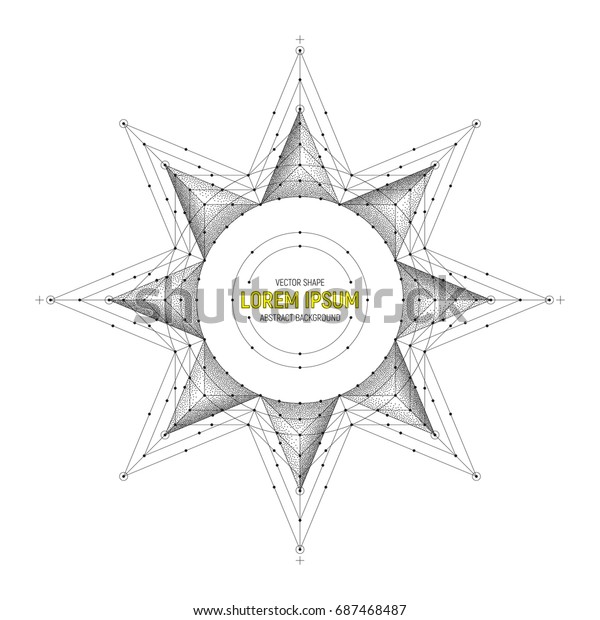 Vector Geometric Symbol Art Illustration Isolated Stock Vector (Royalty ...