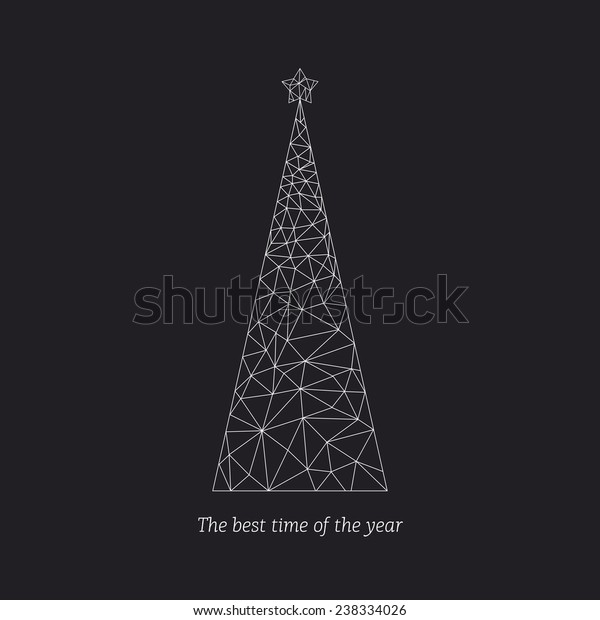 Vector Geometric Triangle Christmas Tree On Stock Vector (Royalty Free ...